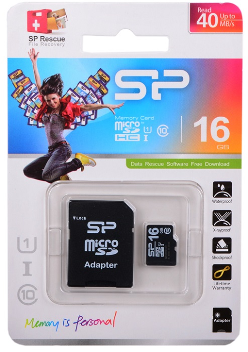 Карта памяти microSDHC 16 ГБ Silicon Power